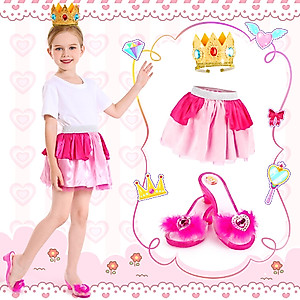 LIMIROLER Princess Dress Up Shoes Set, Girls Dress Up Toys, Princess Role Play Costumes Kit Gifts for Toddler Little Girls Aged 3-6 Years Old