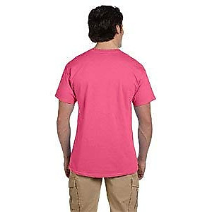 Fruit of the Loom 5 oz. 100% Heavy Cotton HD T-Shirt (3931) Neon Pink, L
