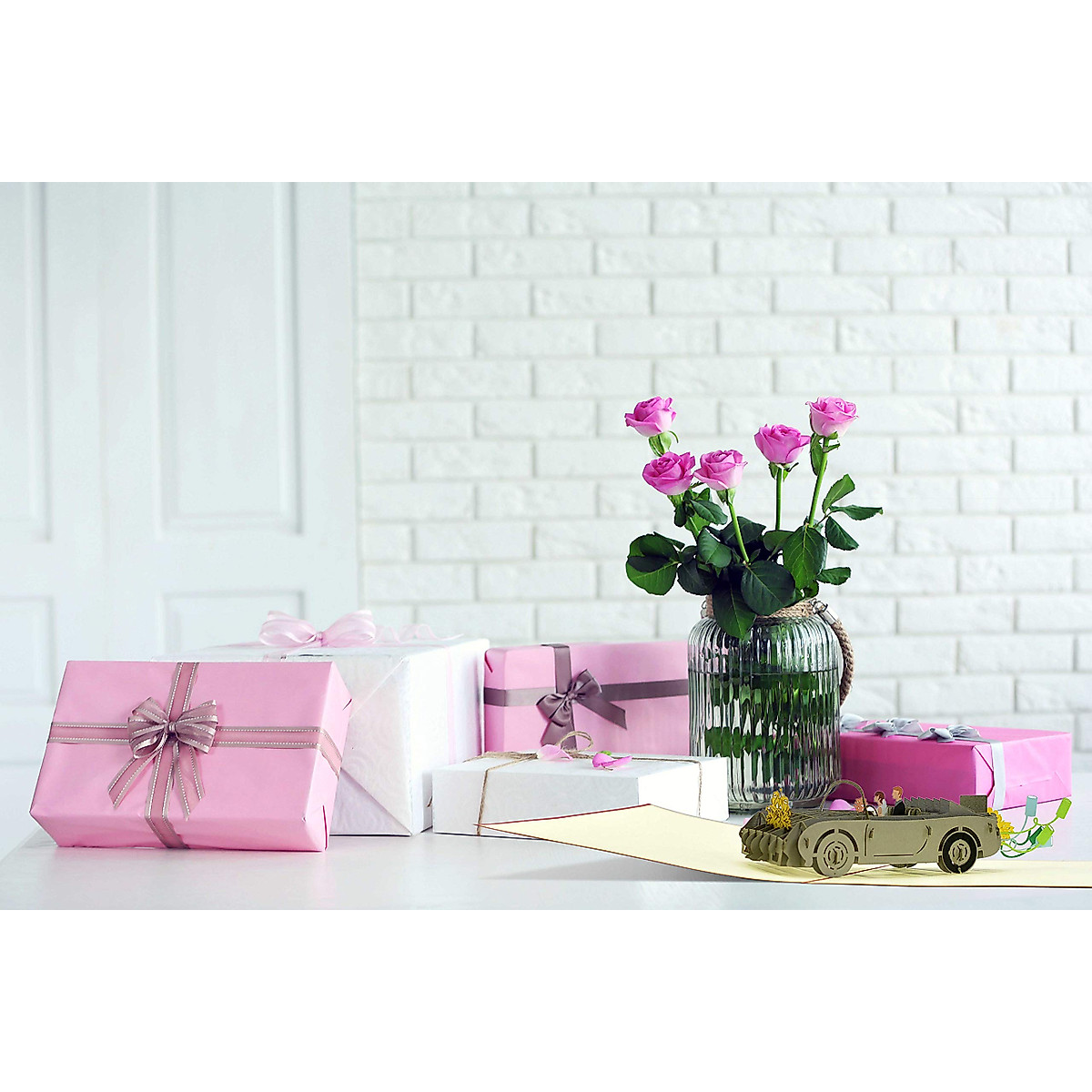 Diese-Klappkarten Wedding Card Car I Elegant and Elegant Wedding Card for Bride and Groom | Gift Idea for Wedding Gift | Gift and Card for Wedding | L19