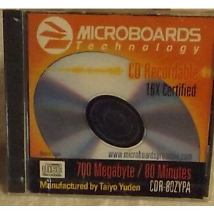Microboards Technology CD Recordable 16X Certified 700 Megabyte/80 Minutes Compact Disc