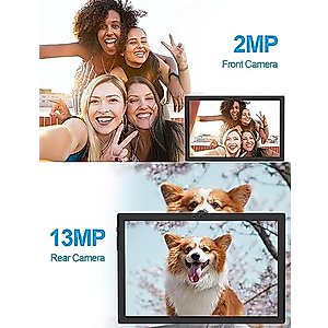 AWOW Tablet 10.1 inch Android 11 Tablet, 4GB RAM+64GB ROM, Computer Tablets with 6000mAh, Dual 13MP+5MP Camera, WiFi, Bluetooth, GPS, 1TB Expand Support, IPS Full HD Display