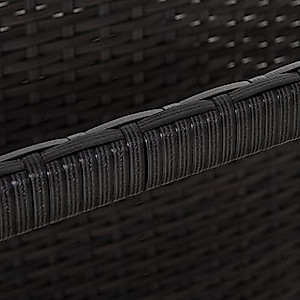 Outsunny Wicker Patio Poolside Float Storage Basket, PE Rattan Outdoor Pool Caddy with Rolling Wheels for Floaties, Noodles, Life Vests, Beach Balls, Toys, Brown