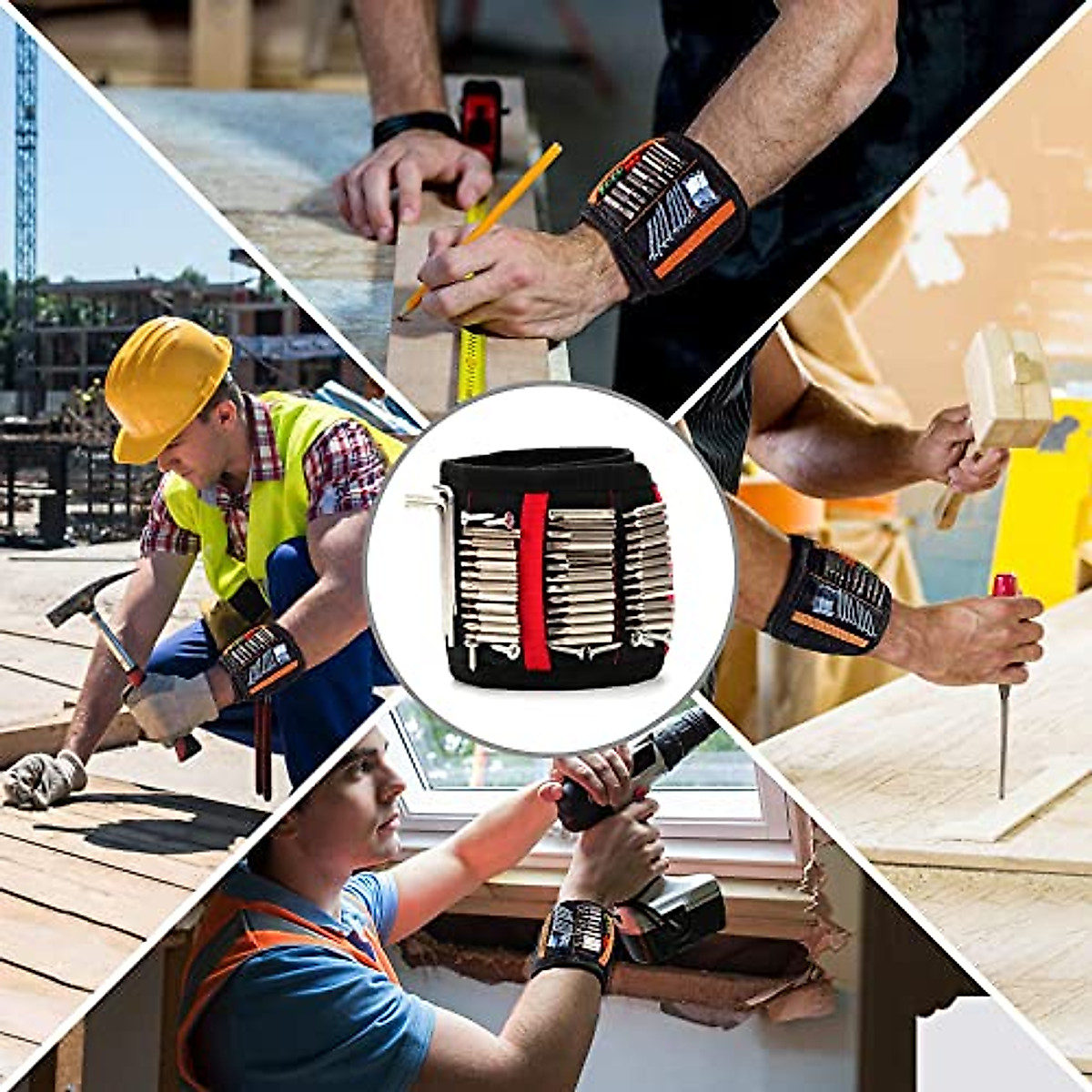 Magnetic Wristband DIY Tools Belt for Holding Screws
