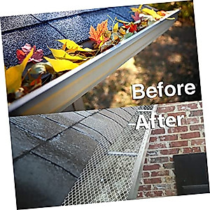 OSALADI roof Gutter Guard Filter for Sink Expandable Steel mesh Strainer Gutter Filter Gutter Cleaner Guard net Gutter Blockage Filter Leaves Water Sink Filter Aluminum rain Cover 4Pcs