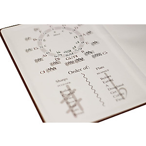 ACE Music Notebook | Leather Hardcover | Songwriting Journal | Staff Paper Notebook (Premium)