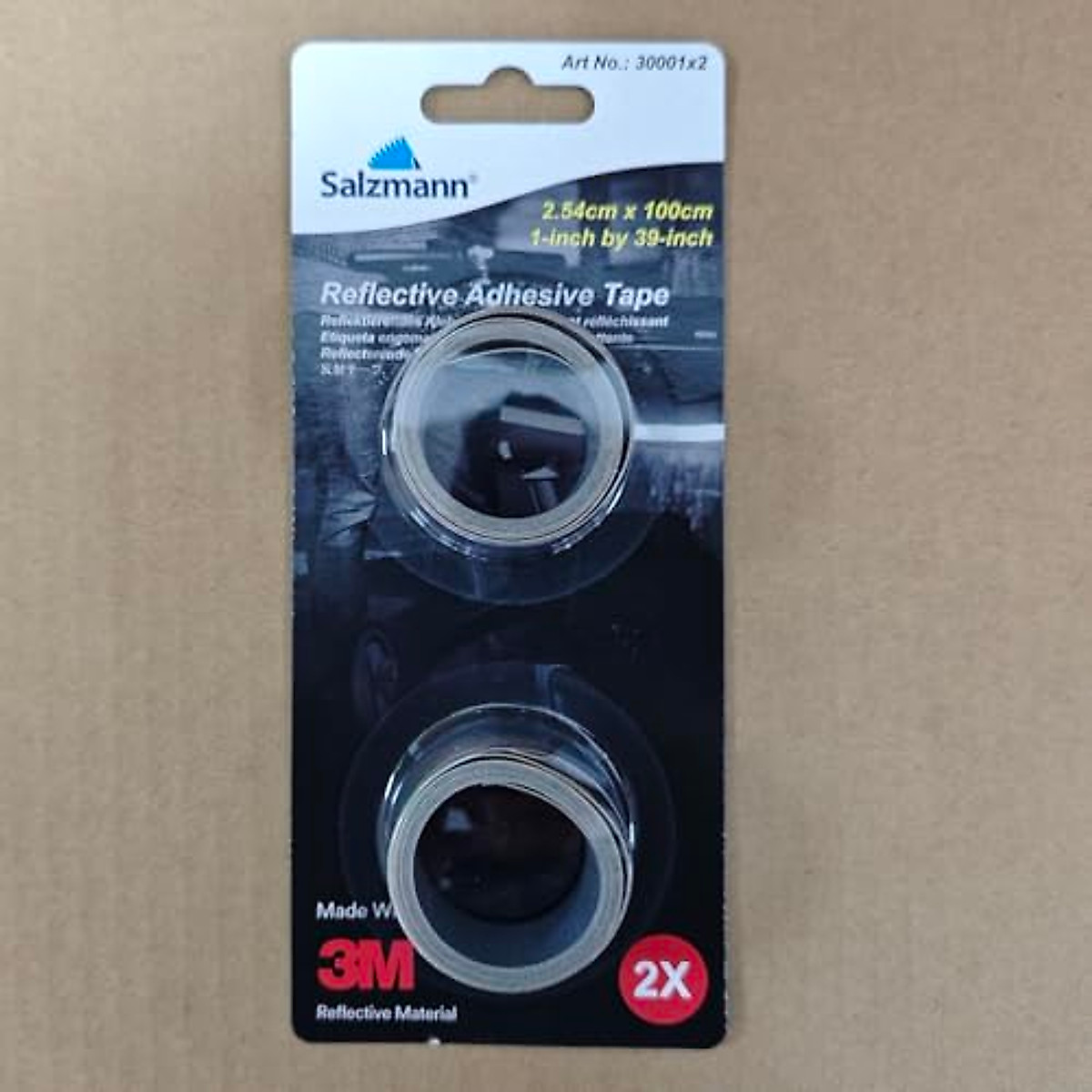 Salzmann Reflective Tape - Universal High Visibility Tape for Backpacks, Helmets, Bikes, Cars, etc. - Made with 3M Scotchlite