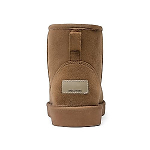 DREAM PAIRS Women's Black Brown Tan Grey Winter Snow Boots Classic Faux Fur Lined Slip On Ankle Boots,Size 10,Camel,DSB214-1