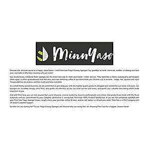 MinnYaso Magic Sponge Cleaning Eraser 3.94" x 2.36" x 0.79" | Multi-Purpose Household Cleaning | Magic Sponge Cleaning Eraser for Kitchen, Bathroom, Sink, Doors, Floors, Baseboard, Walls | 50 Pack