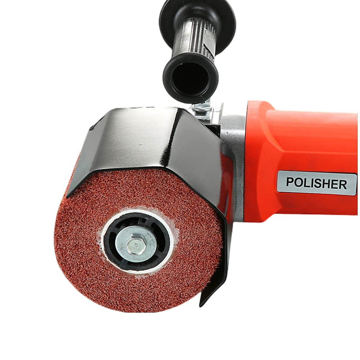 HaTur Electric Burnishing Polishing Machine Handheld Wheel Polisher Sander Wire Drawing Machine for Stainless Steel Metal Wood, 110V 1400W, 8 Speed Adjustable