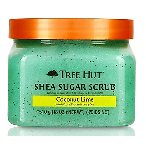 Tree Hut Shea Sugar Body Scrub, Watermelon, Coconut Lime,18oz, 2PK, With Single Makeup Remover Wipe