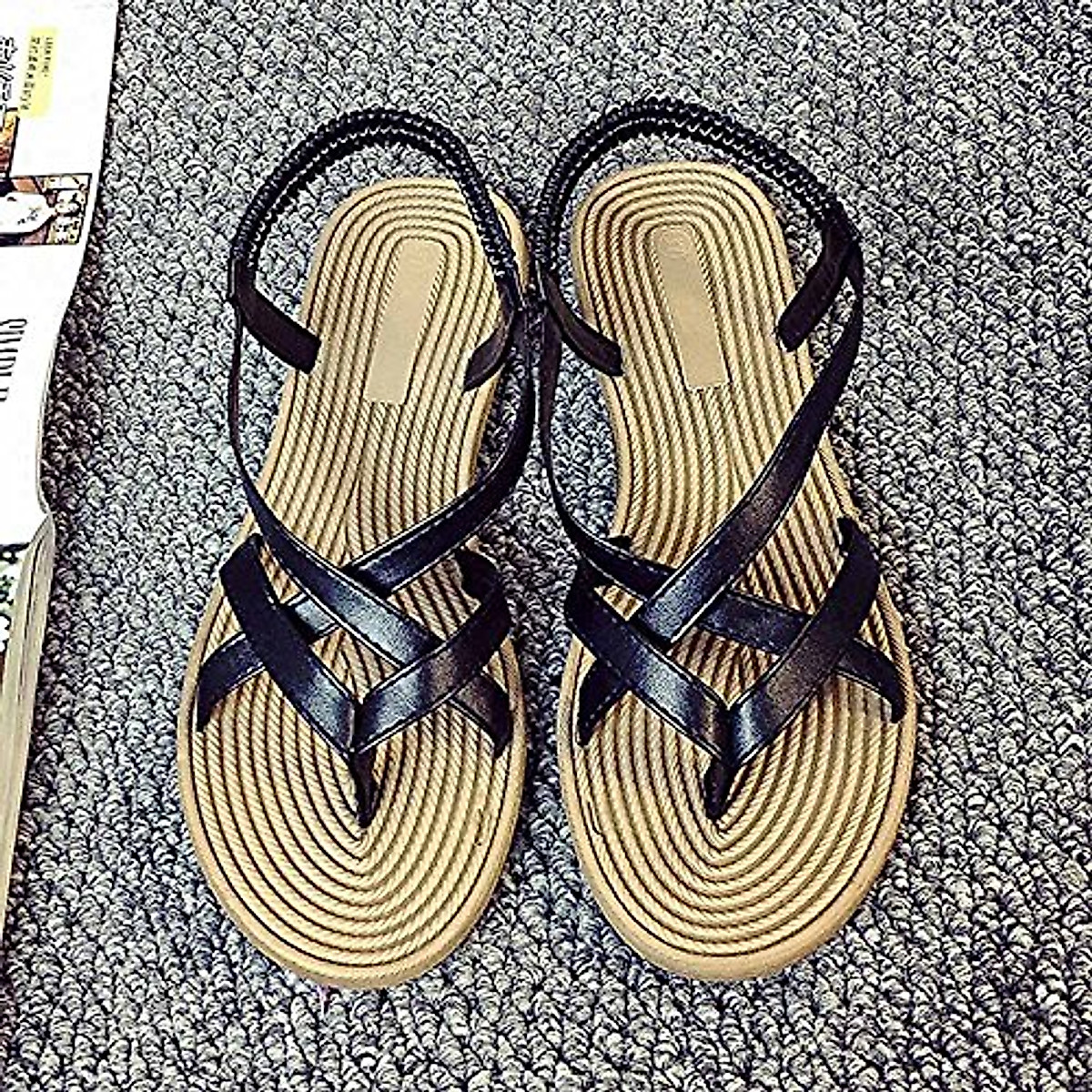 Women Highly Recommend Great Value Flat Shoes Bandage Bohemia Leisure Lady Sandals Peep-Toe Outdoor Shoes