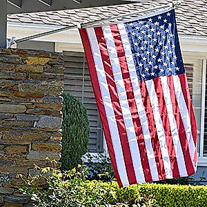 PHITRIC 6 FT Flag Pole for Kit (2 Packs), Tangle Free Spinning Stainless Steel Flagpole, Suitable for 3x5 Heavy Garden Flag 1" Dia Flag Pole for House, Wall-Mounted (Without Bracket,Silver)