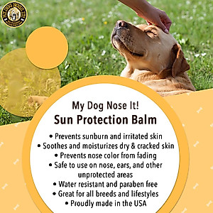 My Dog Nose It Moisturizing Sun Protection Balm for Dogs Noses - Protect Your Dog from Harmful UVA/UVB Rays .5 Ounce