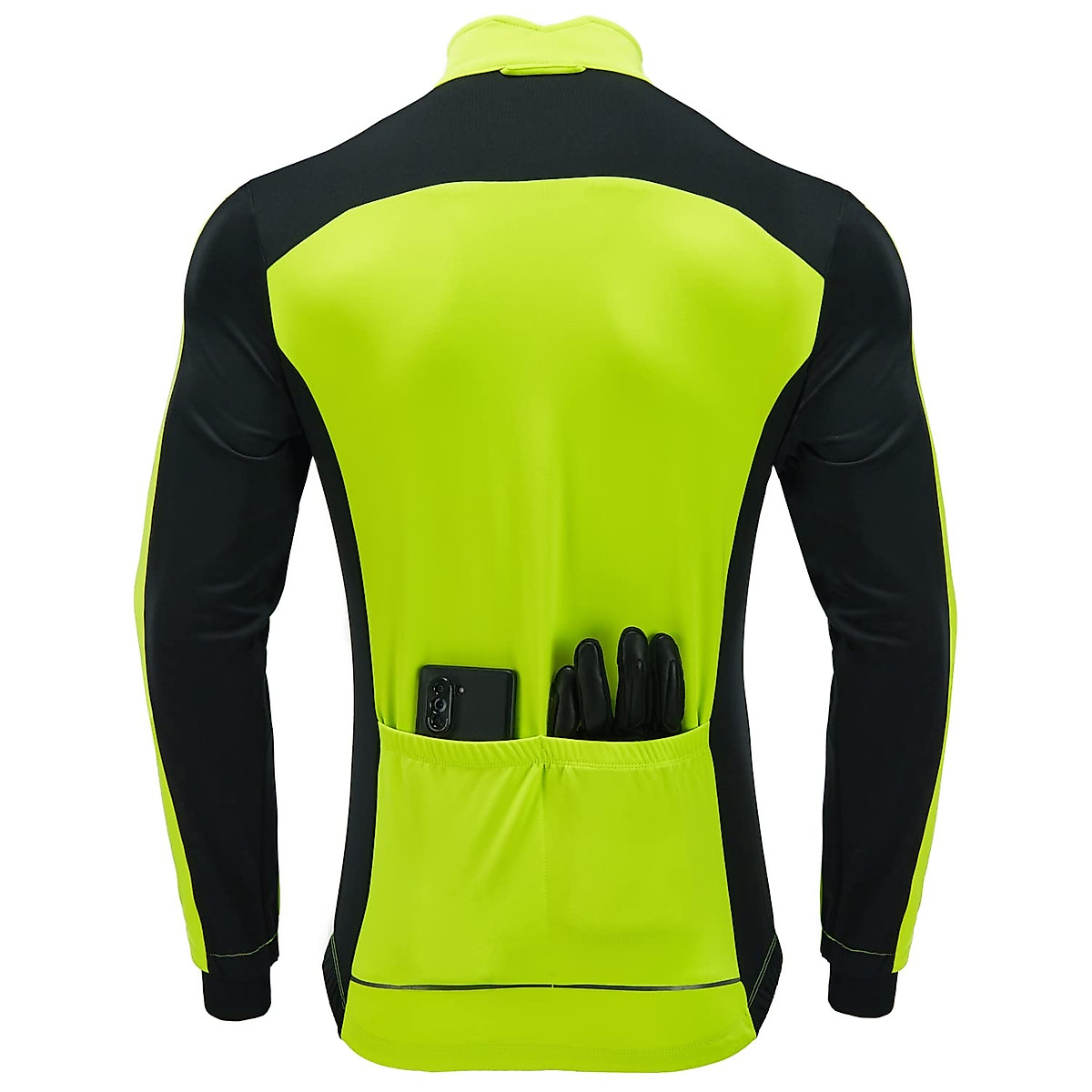 qualidyne Men's Winter Cycling Jacket Thermal Fleece Lined Bicycle Biking Jacket Cold Weather Windproof Softshell Windbreaker