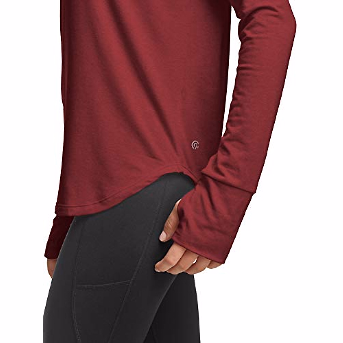 C9 Champion Women's Fashion Long Sleeve T-Shirt, Mulled Berry, L