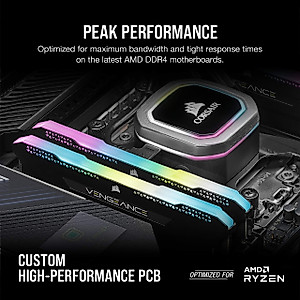 Corsair Vengeance RGB PRO SL 16GB (2x8GB) DDR4 4000MHz C18 Optimized for AMD Ryzen Desktop Memory (10 Ultra-Bright RGB LEDs, Custom Performance PCB, Tight Response Times, Intel XMP 2.0) Black