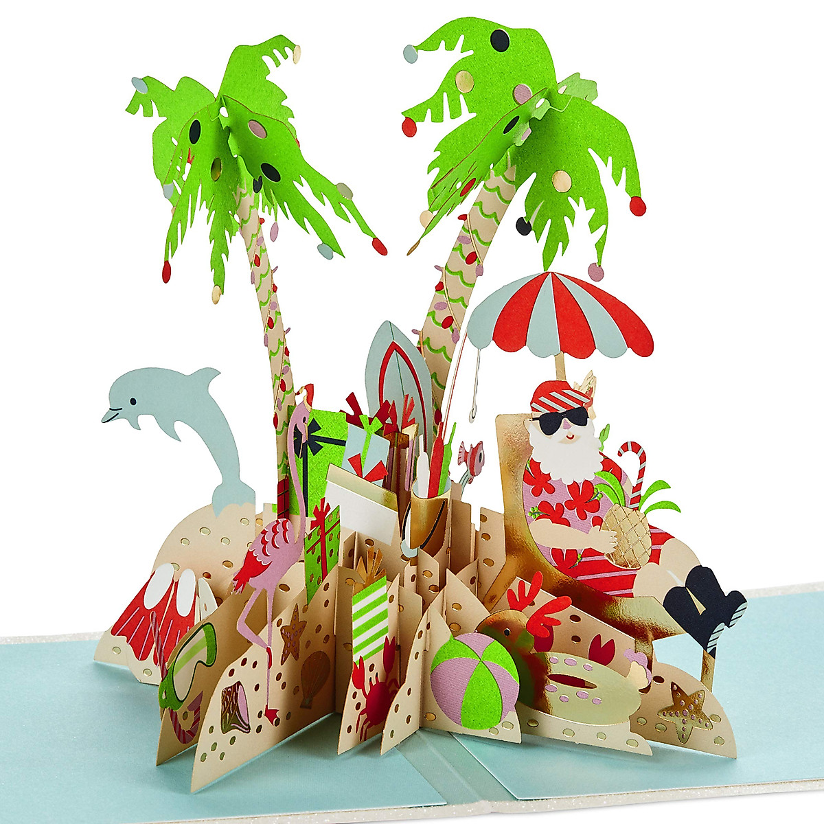Hallmark Signature Paper Wonder Pop Up Christmas Card (Tropical Santa)