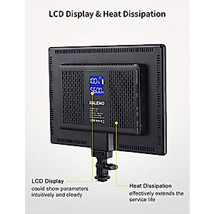 RALENO 2 Packs LED Video Light and 75inches Stand Lighting Kit, CRI 95+ Photography Lighting with 8000mAh Built-in Battery & LCD Display, Studio Lights for TikTok, YouTube, Live Streaming, Videography