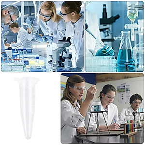 FveBzem 500pcs 1.5ml Conical Centrifuge Tubes Microcentrifuge Tube Plastic Test Vials with Lids Plastic Sample Small Bottle Vial Storage Container Test Tube Micro Centrifuge Tube with Snap Cap