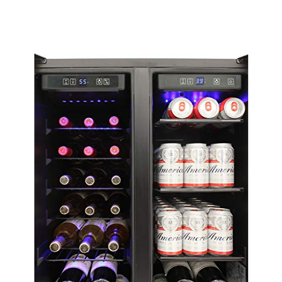 Vinotemp EL-BWC102-02 Touch Screen Beverage Wine Cooler, Black