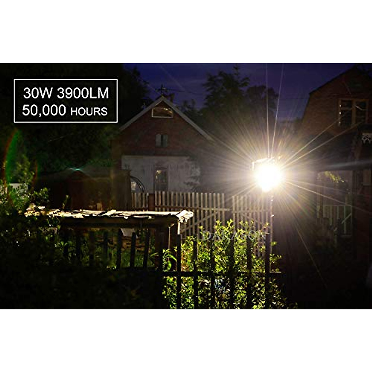 DAKASON 30W LED Flood Light Outdoor, Dusk-to-Dawn Photocell 180° Adjustable Knuckle, 3900LM 5000K Replaces 100W HPS/MH, IP65 Waterproof Outdoor Security Lighting Fixture, 100-277Vac, ETL Listed