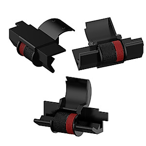 3 Pack Compatible Calculator Ribbon Replacement for Casio hr-100tm Ink IR-40T Calculator Ink Roller Compatible with Casio HR-100TM HR-170RC Canon P23-dhv CP13 Sharp EL-1801V, Individually Sealed, B/R