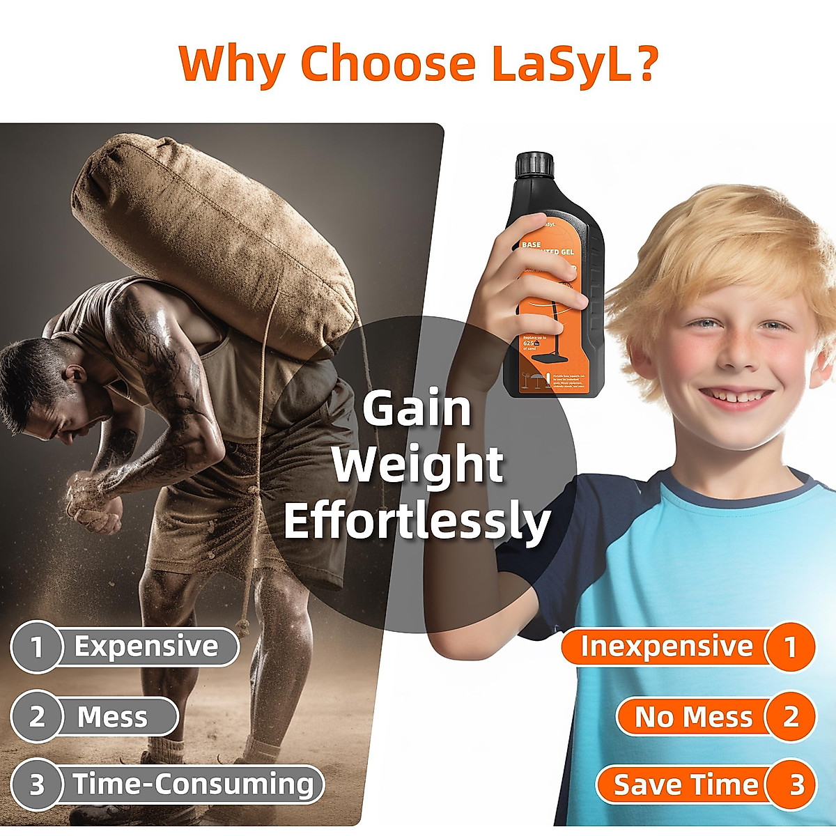 LaSyL Base Weighted Gel (25/50 Ounces) - Sand & Sandbag Replacement for Anchoring Portable Basketball Hoops, Outdoor Umbrellas and Volleyball Nets - More Effective Than Water Alone