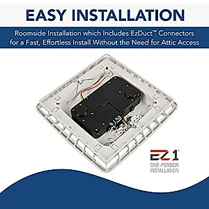 Broan-NuTone VC110CCT Sensonic Alexa Voice Controlled Smart Exhaust Fan with Dimmable LED Light and Bluetooth Speakers, 110 CFM