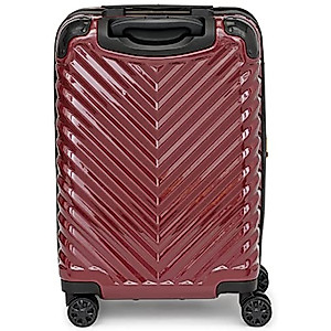 Karl Lagerfeld Paris Women's Carryon Spinner Wheels Hardside, Burgundy, One Size