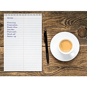 Better Office Products Spiral Steno Pads, 10 Pack, 6 x 9 inches, 80 Sheets, White Paper, Gregg Rule, Assorted Pastel Color Covers, 10 Steno Notebooks