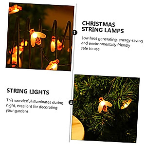 WOONEKY 1 Set Little Bee LED Light Decoración De para Exteriores Fence Decor Garden Lights Decorative Fence Lights String Bumble Bees Fairy Light Outdoor Tree String Lamp The Fence