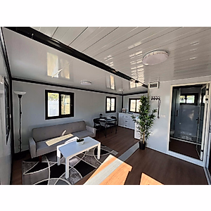 Generic Prefabricated Portable 19x20ft Expandable Container Living Foldable House, Portable Mobile House for Personal, Office, Warehouse, Villa, Booth, Hotel Use, White