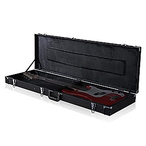 ZeHuoGe Electric Guitar Hard Case Electric Guitar Wooden Hard Shell Lockable Black (Black for Electric Bass Guitar)