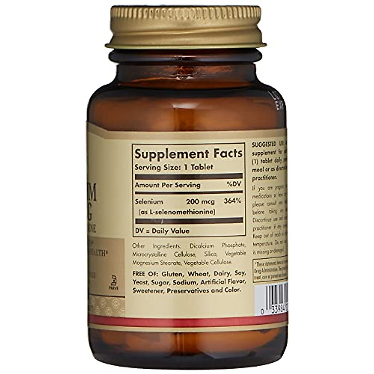 Solgar Yeast-free Selenium 200 Mcg, 100 Tablets - Supports Antioxidant and Immune System 100 Servings, 100 Count (Pack of 12)
