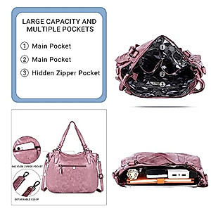 AngelKiss Large Hobo Bags for Women Crossbody Bag Travel Shoulder bag Roomy Multi-functional Vegan Leather Satchel Tote for Ladies