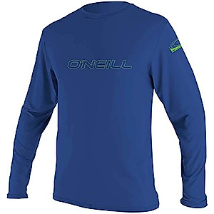 O'NEILL Unisex Child Youth Basic Skins 50+ L/S Sun Shirt Rash Guards, Pacific, 12 US