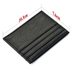 Qwent White Wallets for Women ID Bag Pouch Card Wallet Black Holder Slim Case Mini Credit Purse Wallet Travel Passport Wallet (Black, One Size)