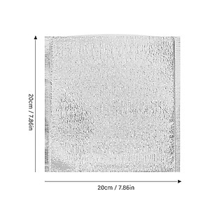 BESTonZON 50Pcs Reusable Insulation Bags Thermal Box Liners Metalized Box Liners Lunch Food Box Shopping Bag Insulation Lining Insulation Package 20cm