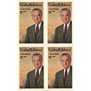 Lyndon B. Johnson Set of 4 x 8 Cent US Postage Stamps NEW Scot 1503