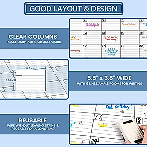 Large Dry Erase Calendar - Dry Erase Calendar for Wall, Undated Monthly Wall Calendar Laminated, 27.8"x 40", Blank Reusable Calendar Planner with Ample Daily Boxes, Notes for Home, Office, Classroom