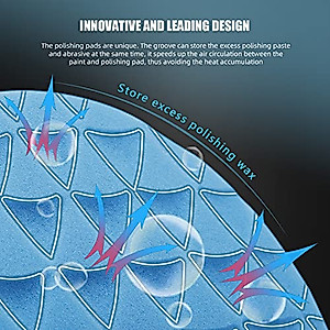 Polishing Pads, 5Pc 6 Inch 150mm Orbital Buffer Polisher Pads and 1Pc Microfiber Buffing Pads, Foam Polish Pad for Compounding, Polishing and Waxing, for 6''/150mm Backing Plate Car Polisher -TPPMIX