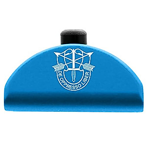 NDZ Performance Aluminum Grip Frame Plug for Glock Gen 4-5 17 19 22 23 24 31 32 34 35 37 38 45 9MM .40 .357 .45 Gap No Backstraps, Laser Engraved in Blue - US Army Special Forces Emblem