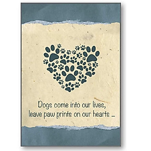 Dogs Come Into Our Lives, Leave Paw Prints on Our Hearts - Thinking of You - Death Loss of Pet Sympathy Card
