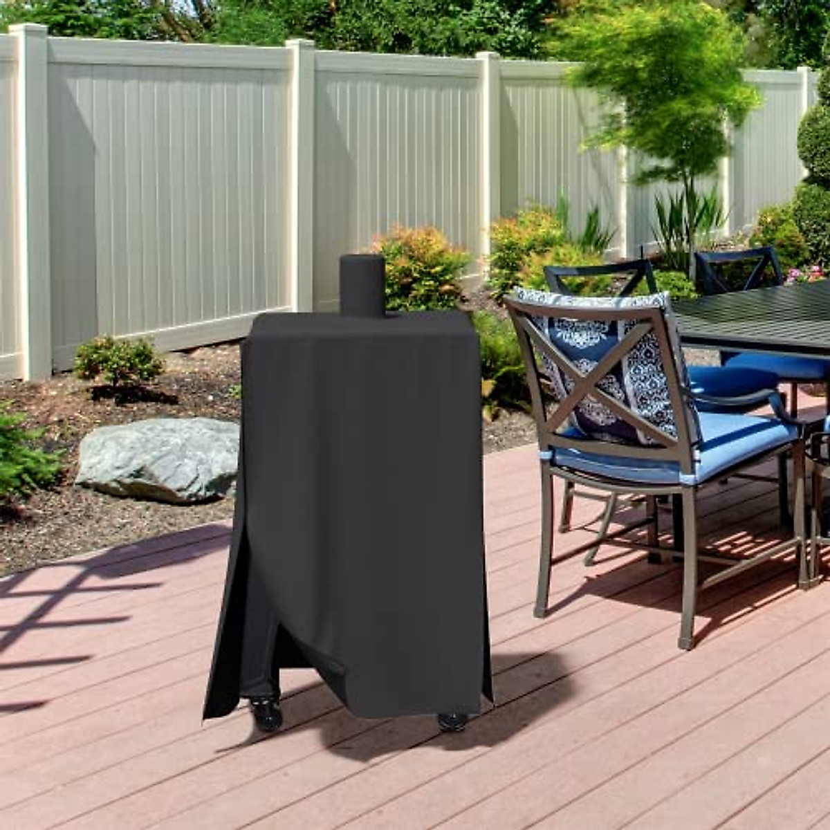 SHINESTAR Upgraded Vertical Pellet Smoker Cover for Pit Boss 4/5-Series, PBV4PS1, PBV5PW1, PBV4PS2, Durable & Waterproof, Special Zipper Design, Black