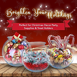 Sterline Plastic Ivy Bowls - 12 Pack - 16 Oz - Fish Bowl for Drinks, Home Décor, Unbreakable Centerpiece, Carnival Game Accessory, Candy Dishes, Ornament Holder, Party Supplies, Sweet Treats