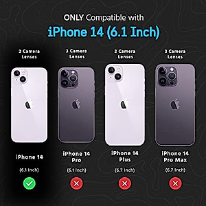 Pelican Ranger Series - iPhone 14 Case / iPhone 13 Case 6.1" [Wireless Charging Compatible] Protective Phone Case [15FT MIL-Grade Drop Protection] Slim Rugged Cover for iPhone 14 / 13 - Black