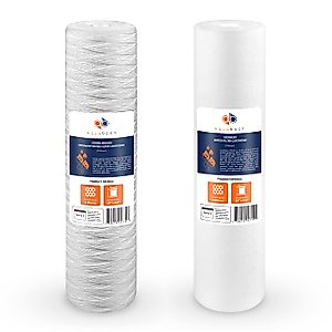 Aquaboon 1-Pack of 5 Micron 20" String Wound Sediment Water Filter Replacement Cartridge & Aquaboon 1-Pack Sediment Water Filter Cartridge | Universal Whole House 5 Micron 20 inch Cartridges