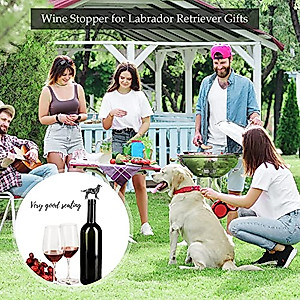 Wine Stopper for Labrador Retriever Gifts, Wine Gifts for Dog Lovers Gifts for Women, Funny Bottle Stoppers for Golden Retriever Gifts Reusable Wine Accessories