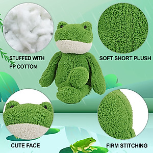 AEECASI Green Frog Plush Stuffed Animal,Soft Long-Leg Frog Plush Doll Toys,Super Cute Frog Toy Christmas Birthday Gifts for Boys Girls Kids Toddlers,Fluffy Stuffed Frog Plushie Decoration,15.7"
