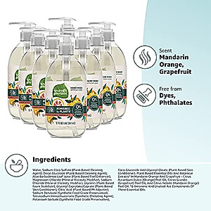 Seventh Generation Hand Soap, Mandarin Orange & Grapefruit , 12 Fl Oz (Pack of 8) - (Packaging May Vary)